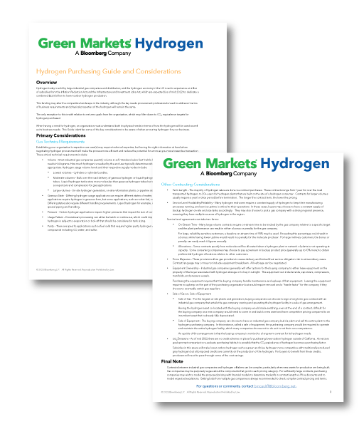 Green Markets Hydrogen